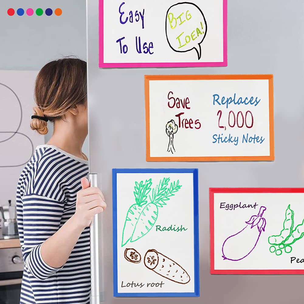 Snapklik.com : 6Pcs Magnetic Dry Erase Labels Extra-Large, 82x55 Thick ...