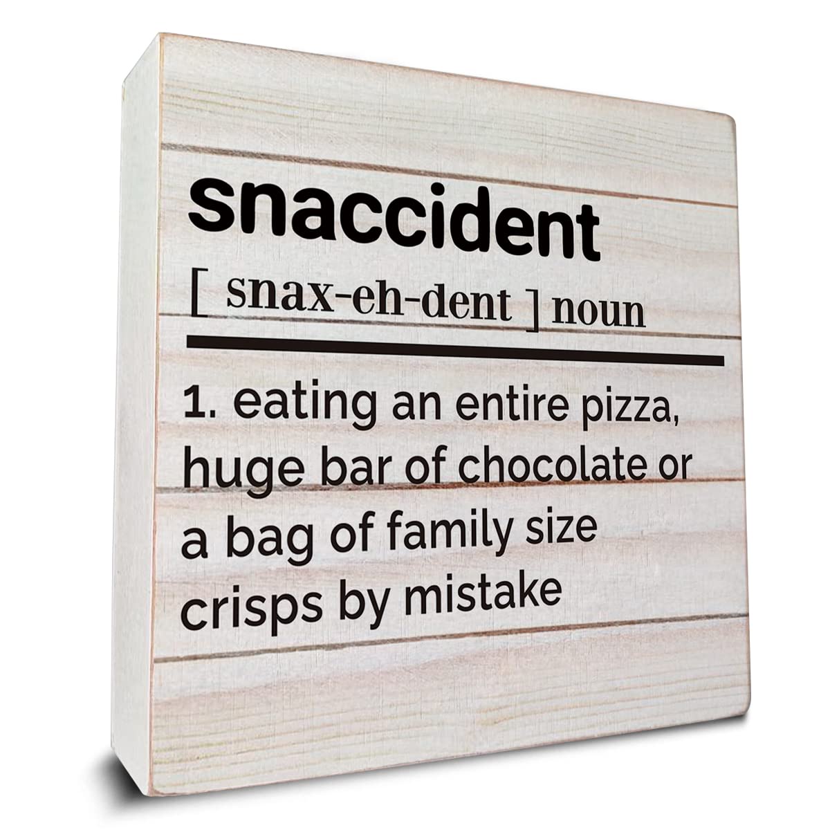Amazon.com: Snaccident Definition Wooden Box Sign Desk Decor ...