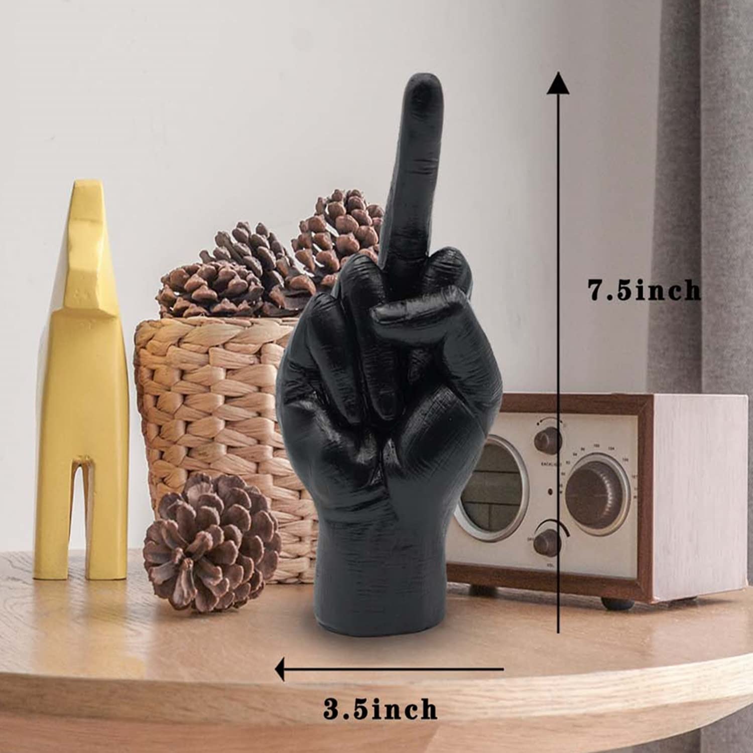 Snapklik.com : FEIYU BUY Hand Gesture Desk Statues Polyresin Finger ...
