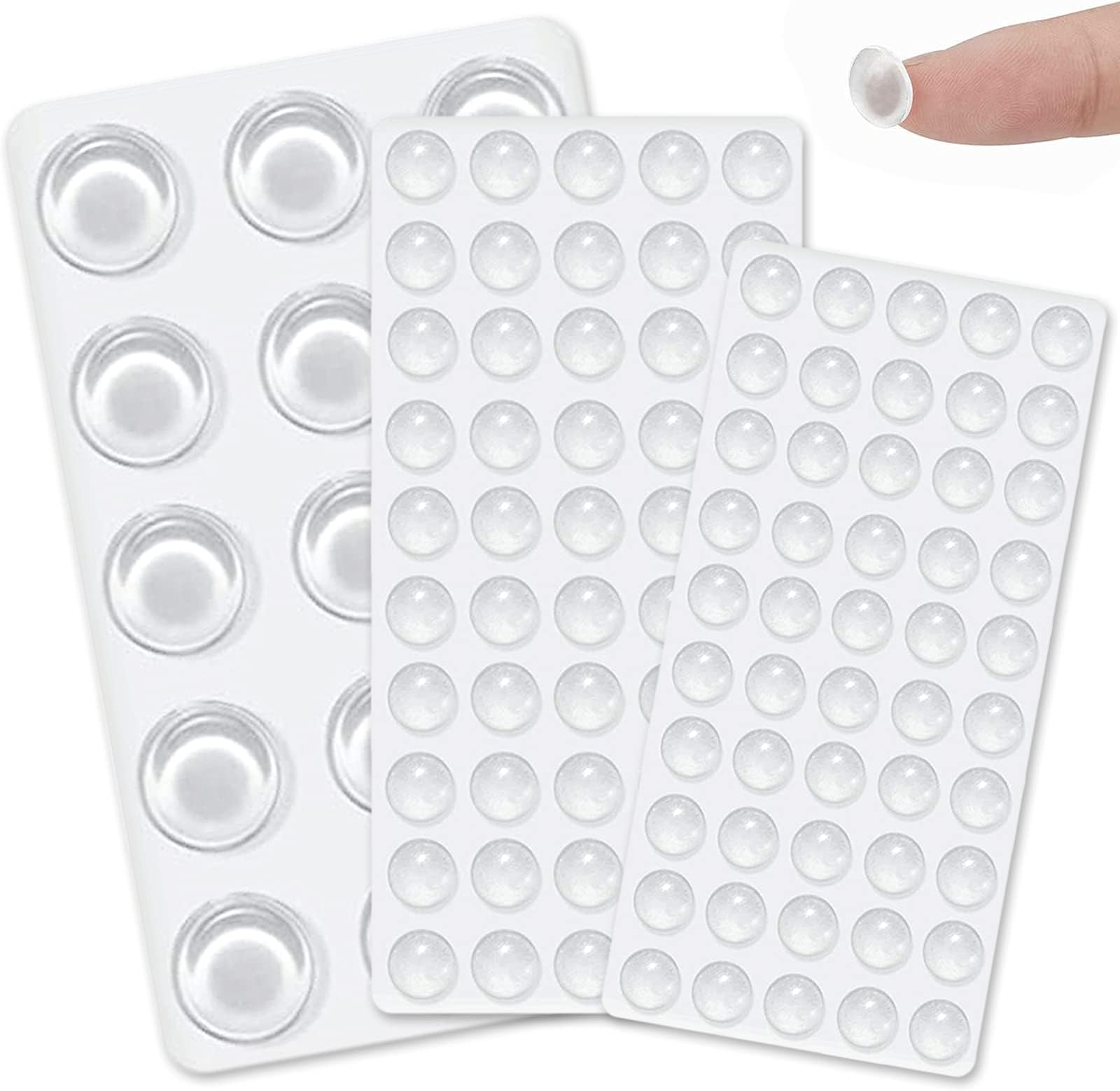 118 Pcs Clear Rubber Feet - 3 Sizes Self Adhesive Rubber Furniture Pads ...