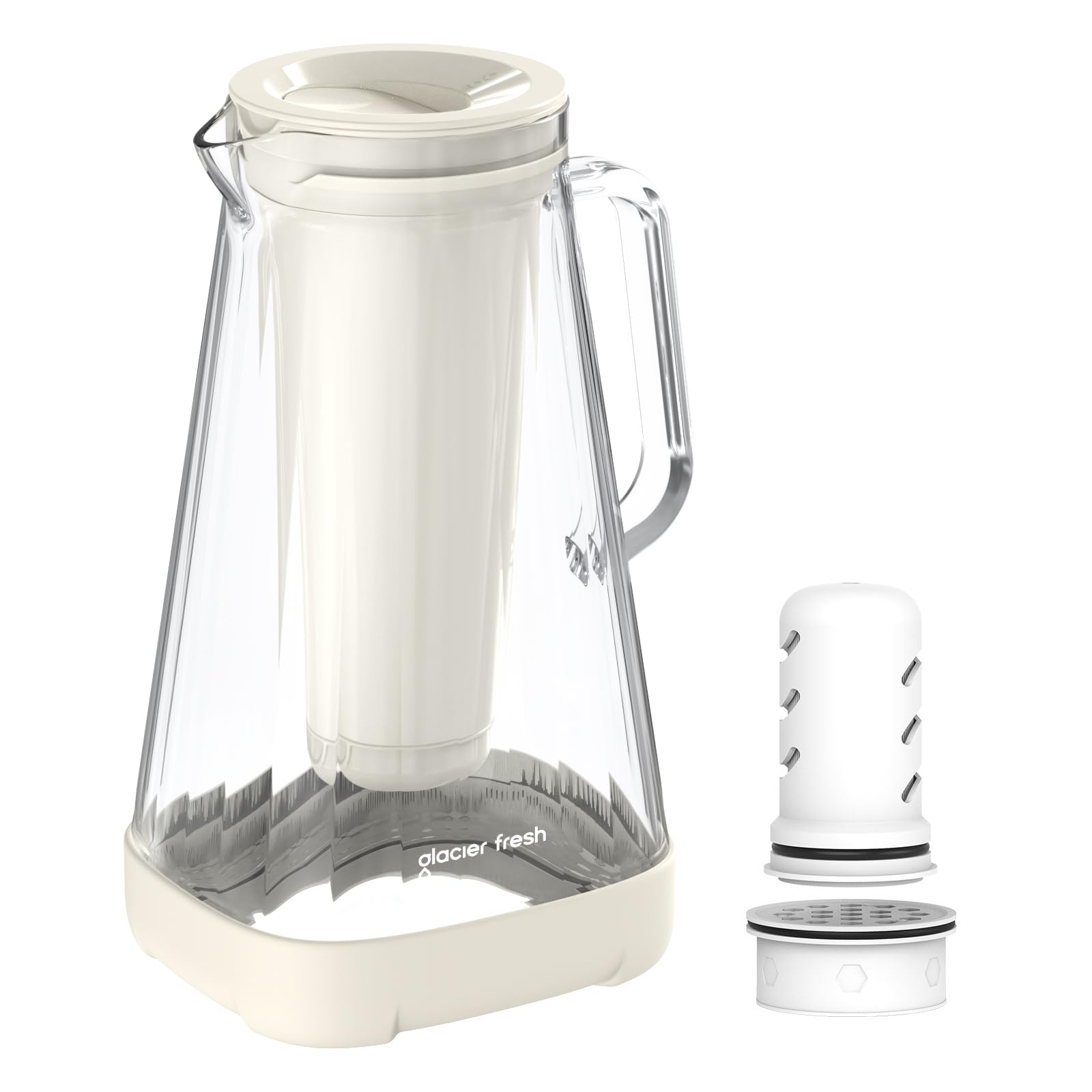 Amazon.com: GLACIER FRESH Glass Water Pitcher for Tap and Drinking ...