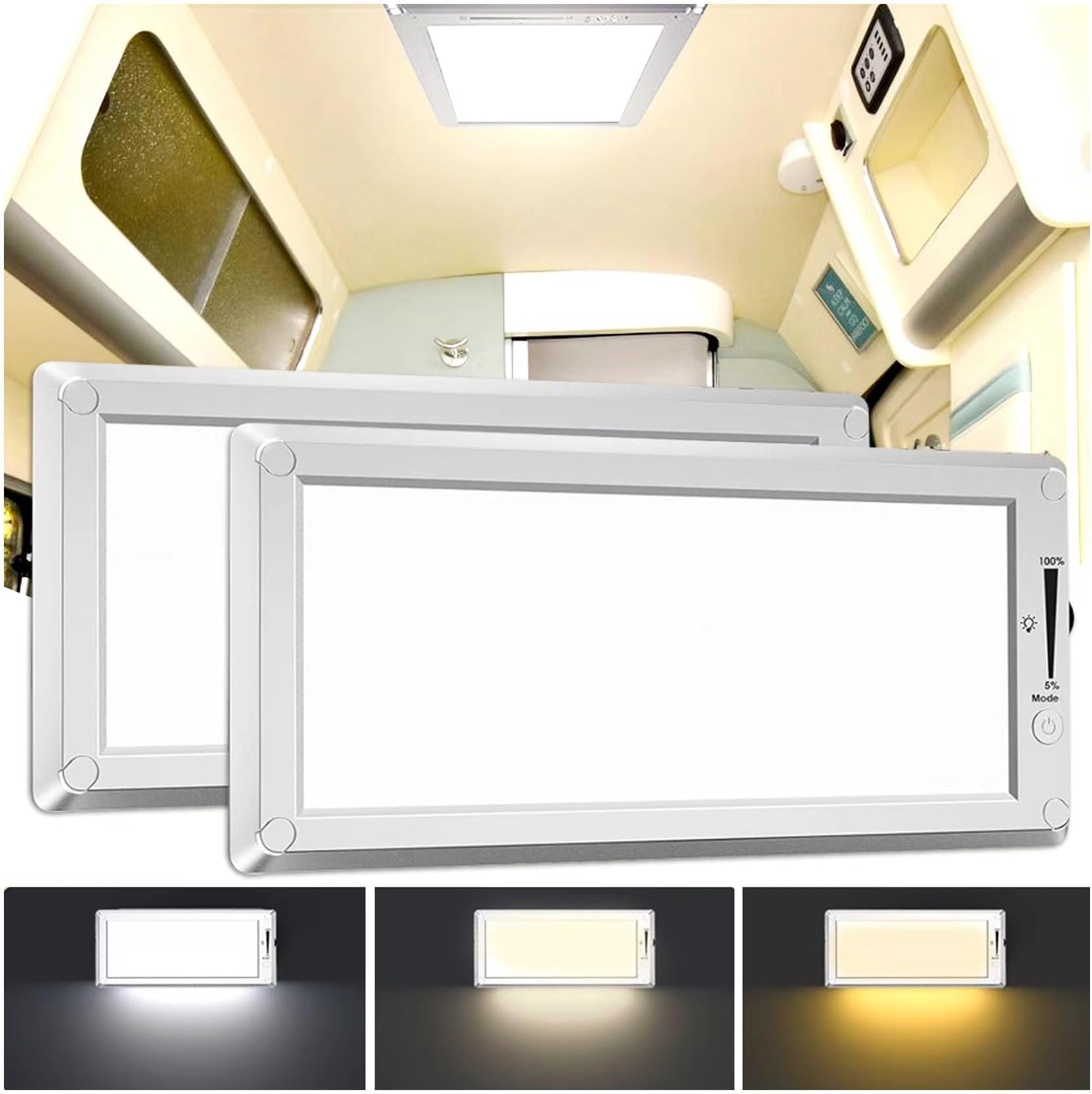 Amazon.com: RV Lights Interior,3 Color RV LED Super Bright 11.8" x 5.5 ...