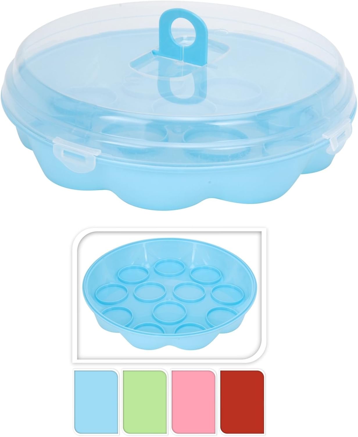 Pink Muffin Cake Cupcake 12 Slot Cliplock Holder Container Kitchen ...