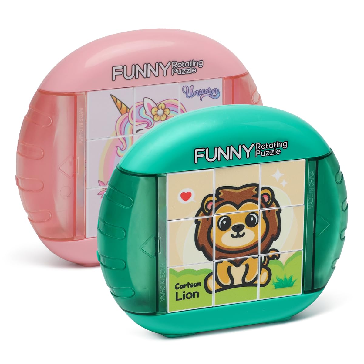 Amazon.com: Rotating Puzzles for Kids 9 Cubes (Animals & Alicorn ...