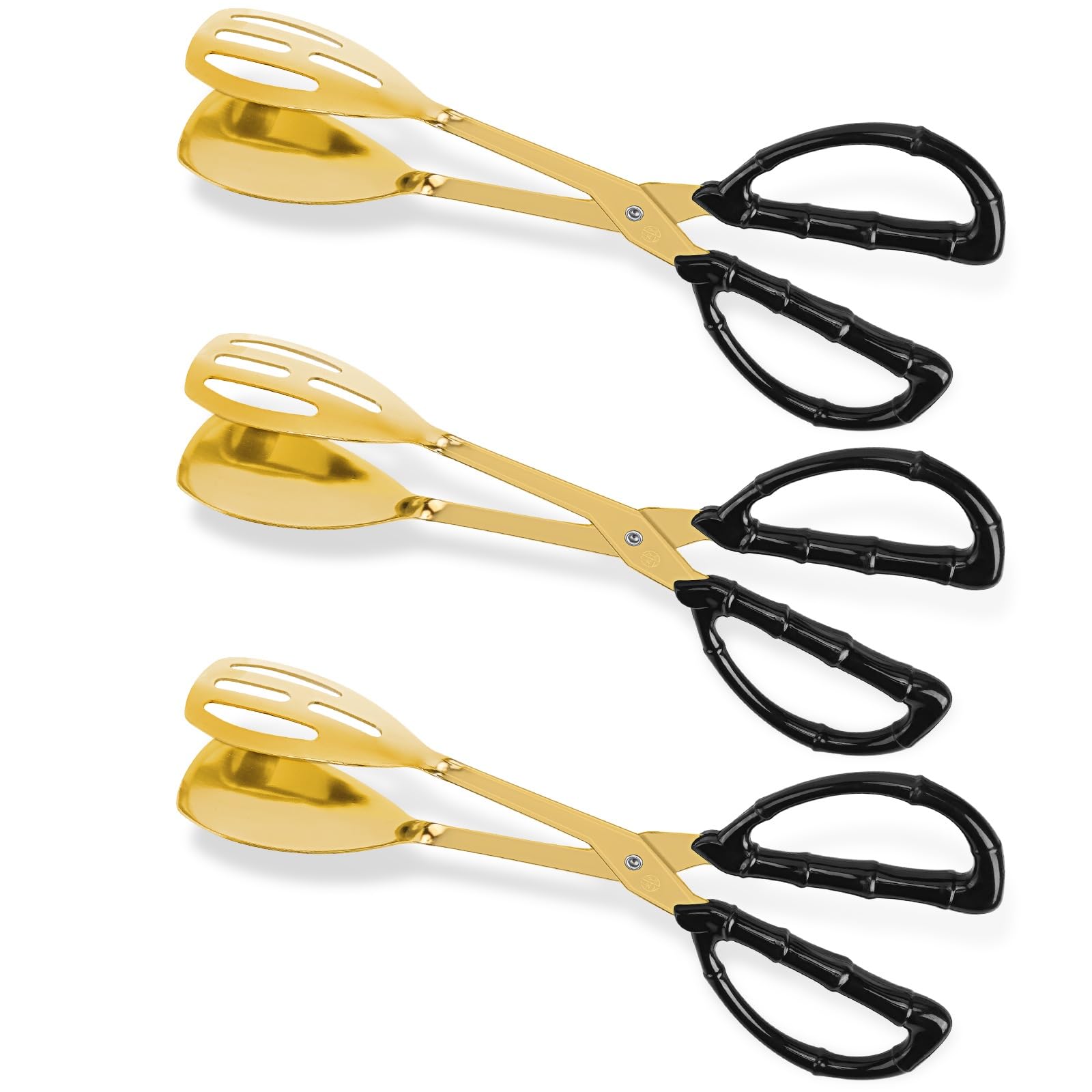 Amazon.com: 3-Pack Buffet Kitchen Tongs for Serving Food, 10 Inch Gold ...