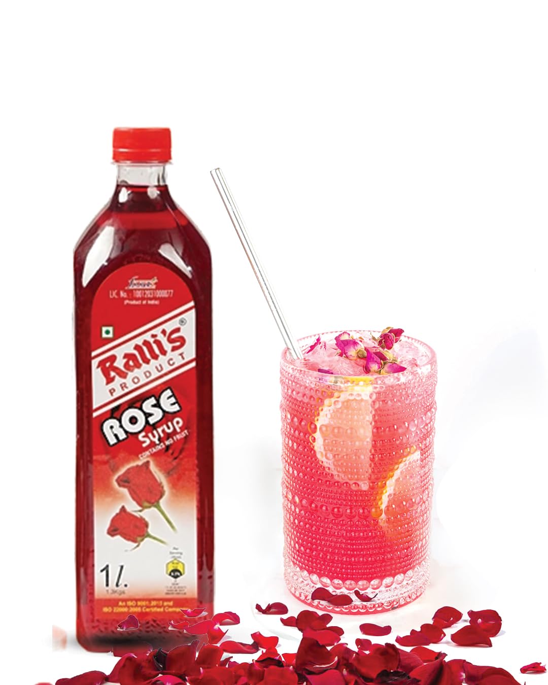 RALLIS Rose Syrup Sharbat 1000ml | Refreshing Instant Ready Drink With ...