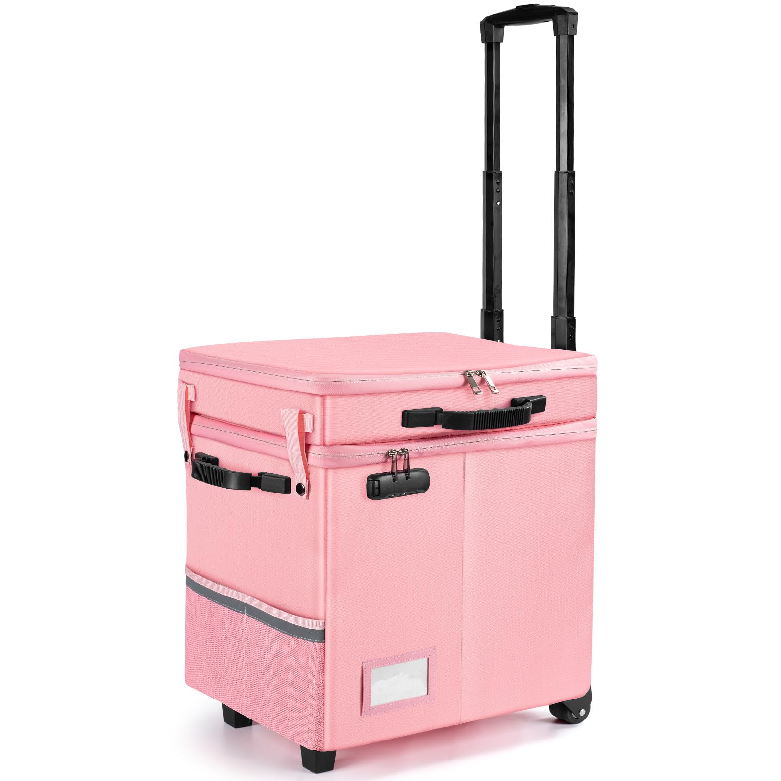 Amazon.com: Fireproof File Box with Wheels and Telescopic Handle ...