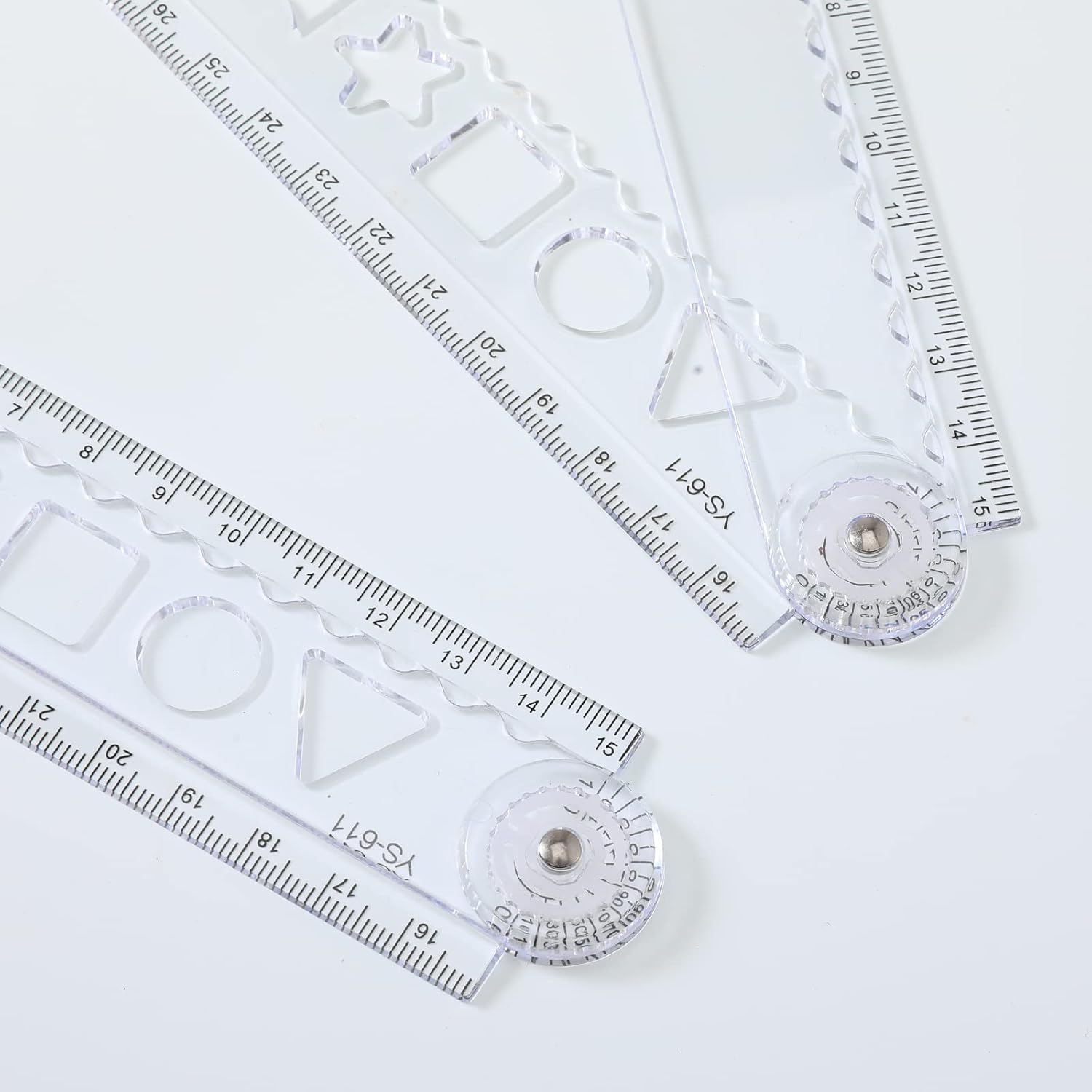 3 PCS Folding Rulers 30cm Acrylic Foldable Ruler Clear Drawing Ruler ...