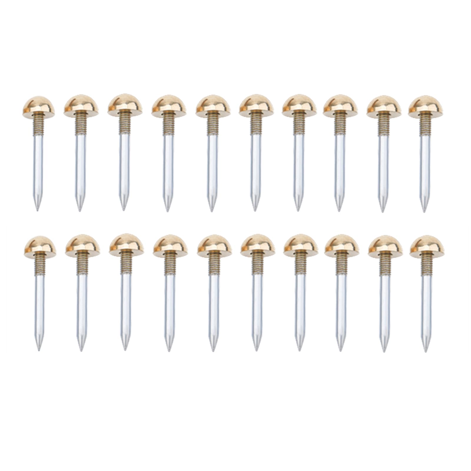 dophee 20Pcs Vintage Style Solid Pure Brass Upholstery Nails Studs Thumb Tacks Fasteners for ...