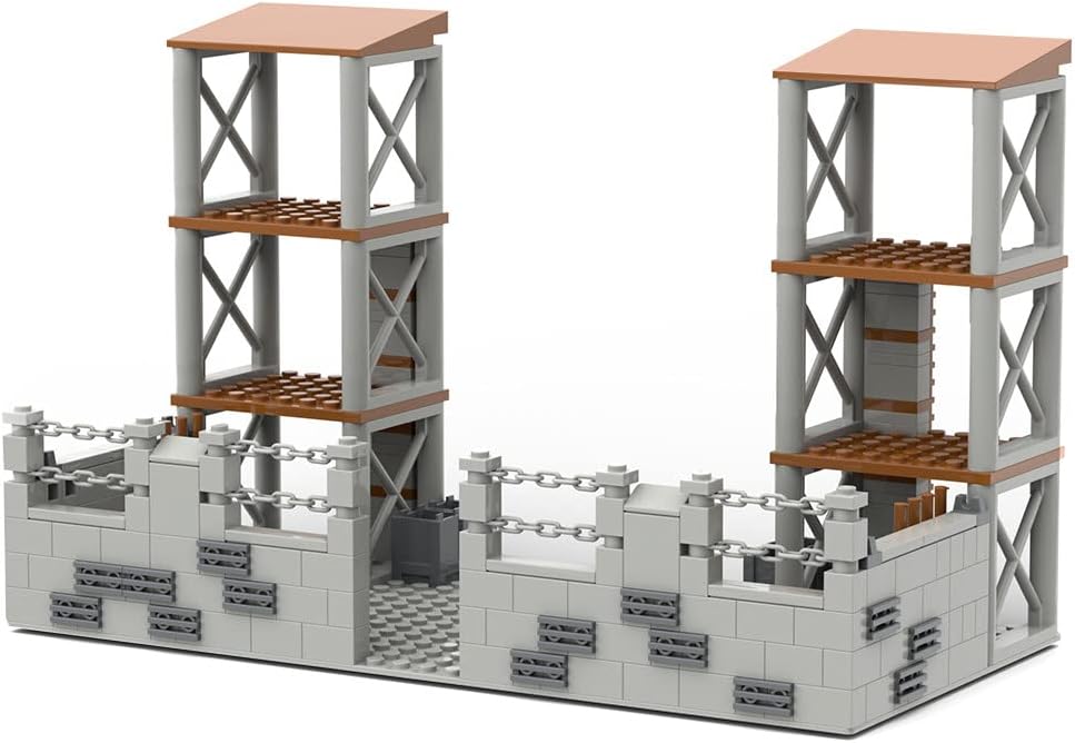 Amazon.com: WW2 Military Defense Wall Architecture Building Set, 240 ...