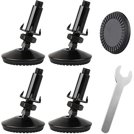 Swivel Adjustable Leg Leveler Feet - UNWIREDD 2-Pack H50 Carbon Steel ...