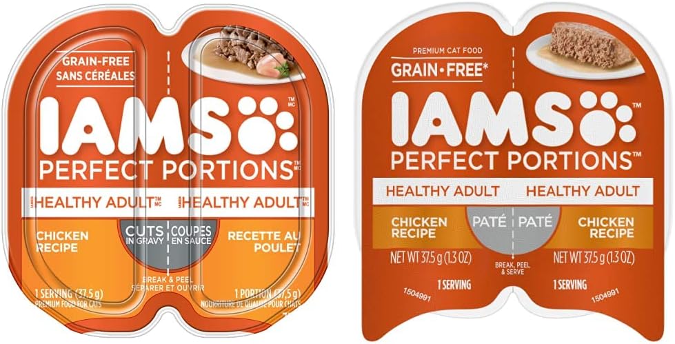 IAMS Perfect PORTIONS Healthy Adult Wet Cat Food Cuts in Gravy ...