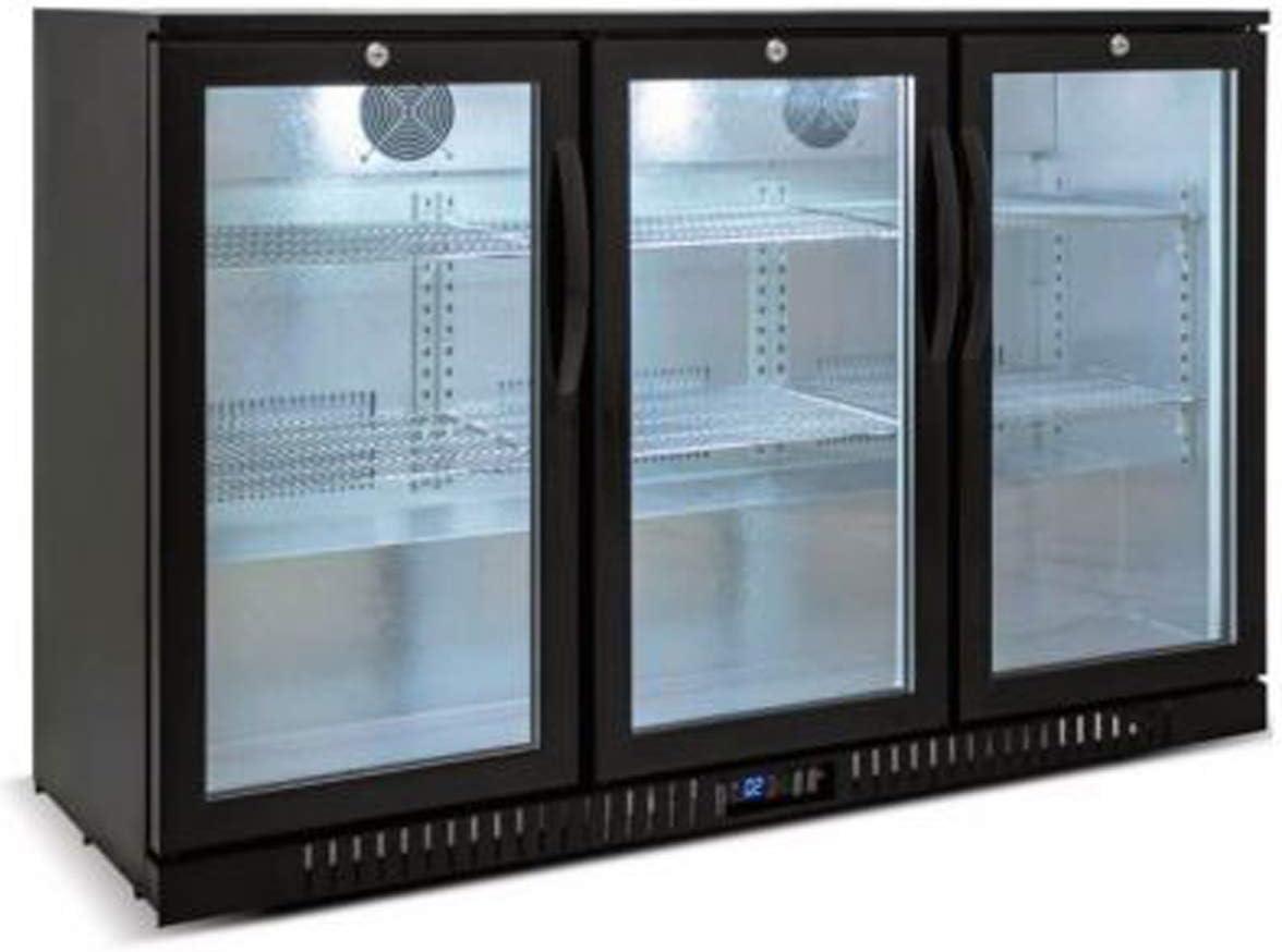 Amazon.com: Beer Back Bar Cooler 3 Glass Door (Swing Door) 53" Width ...
