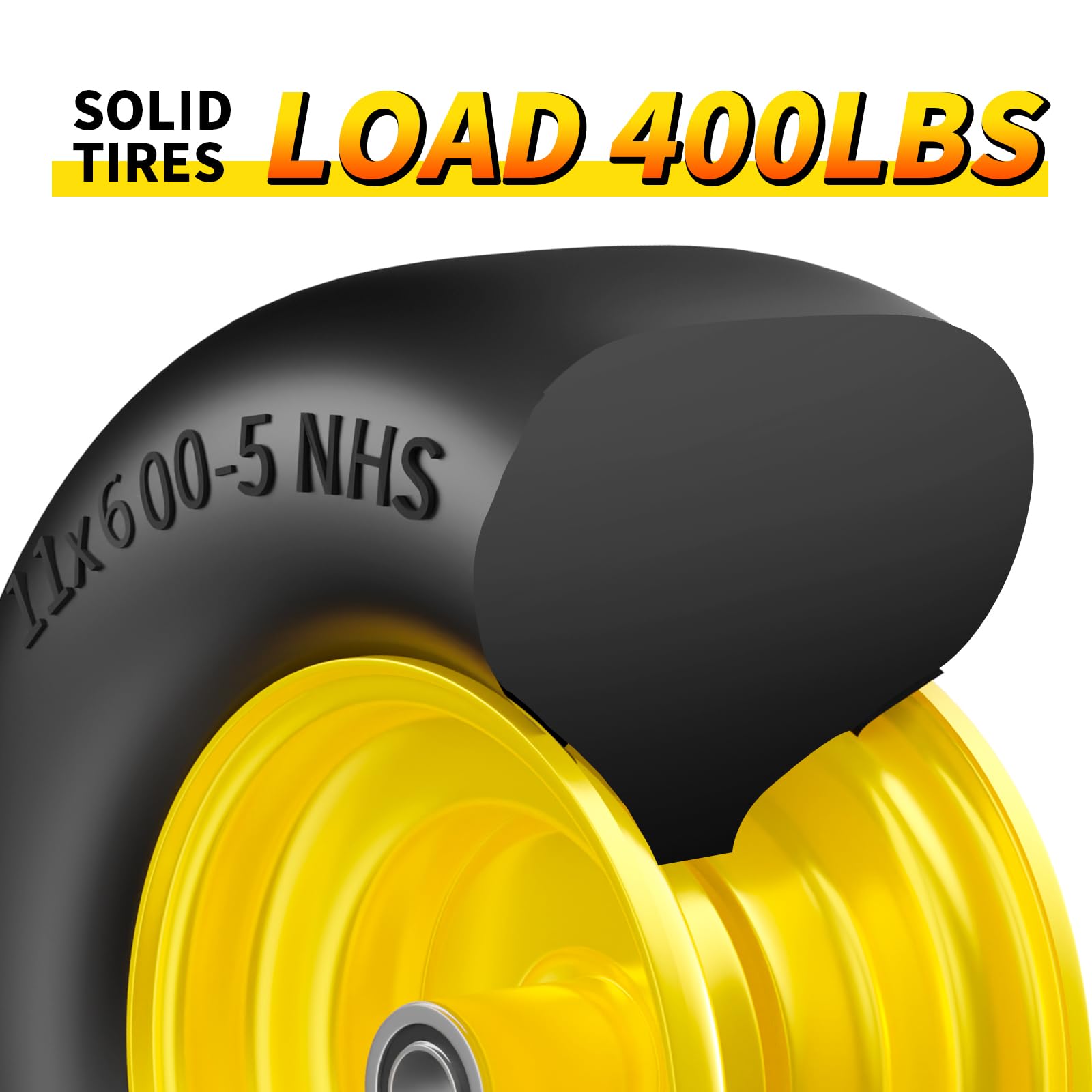 Snapklik.com : 11x6.00-5 Lawn Mower Tires Flat Free, Zero Turn Mower ...