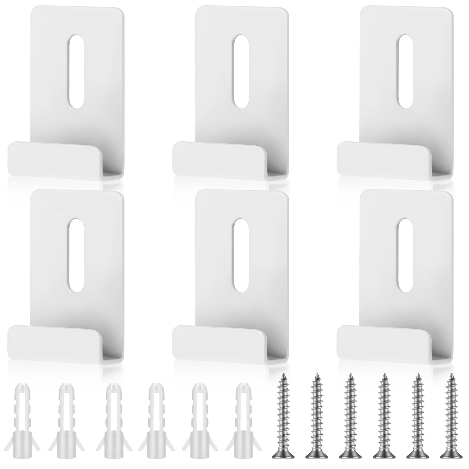 Amazon.com: Nogeqi 6 Pcs Metal Mirror Clips for Wall Mounting Durable ...