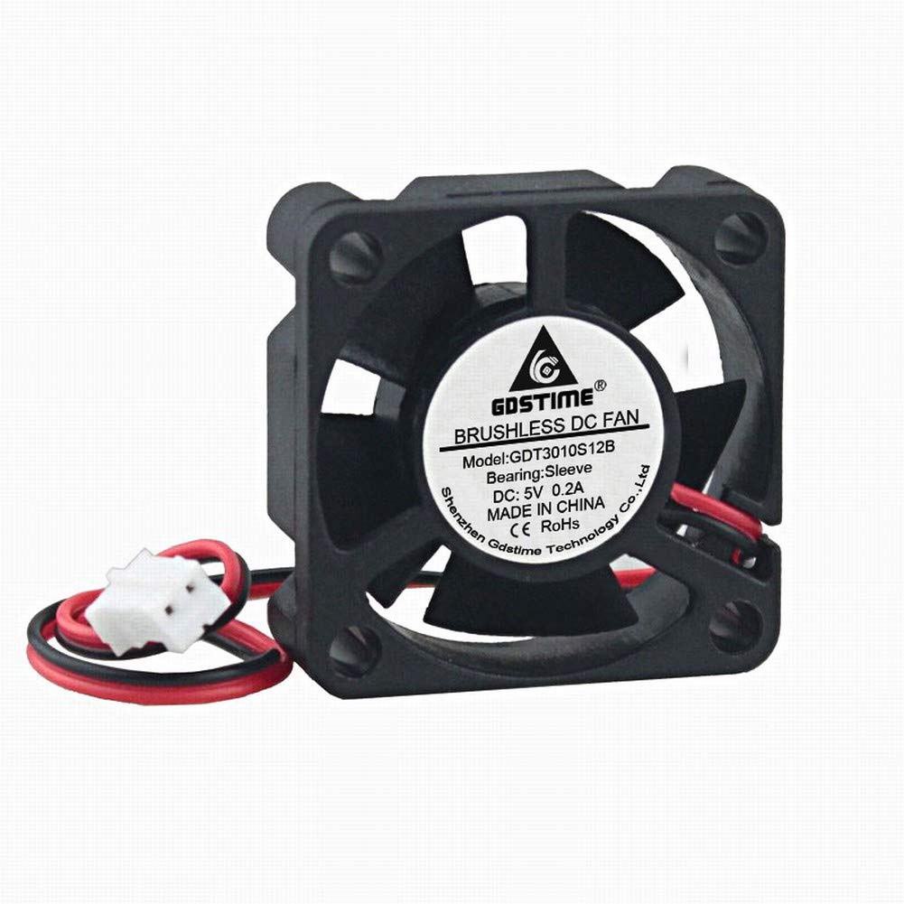 Amazon.com: GDSTIME 30mm Fan 5V Ph2.0 2PIN, 30mm x 30mm x 10mm DC ...