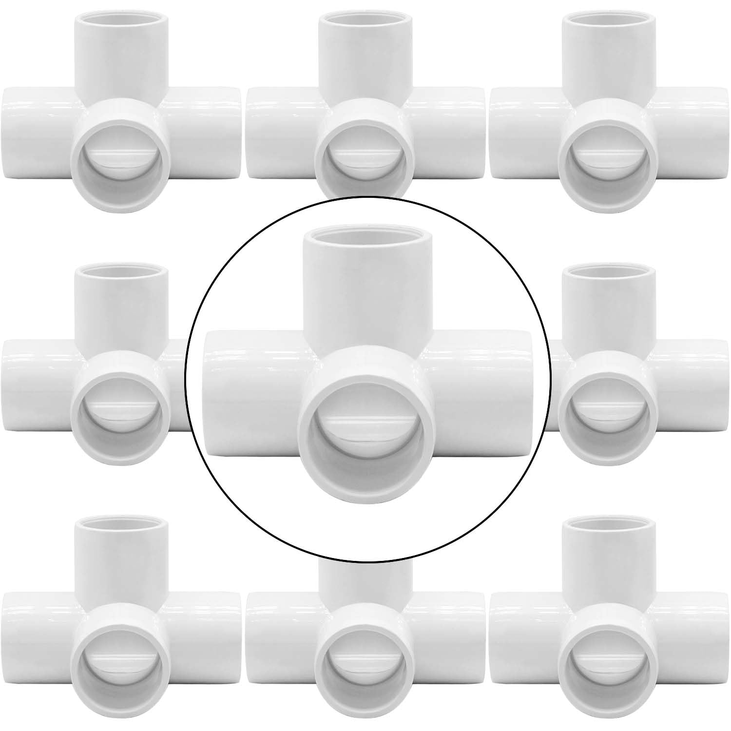 Amazon.com: YSIL PVC Fittings Elbow Furniture Grade Connector 4 Way 1/2 ...
