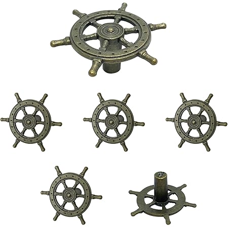 LLDYNW 6 pcs Ship Rudder Handles Ship Helm Cabinet Knobs Ocean Theme ...
