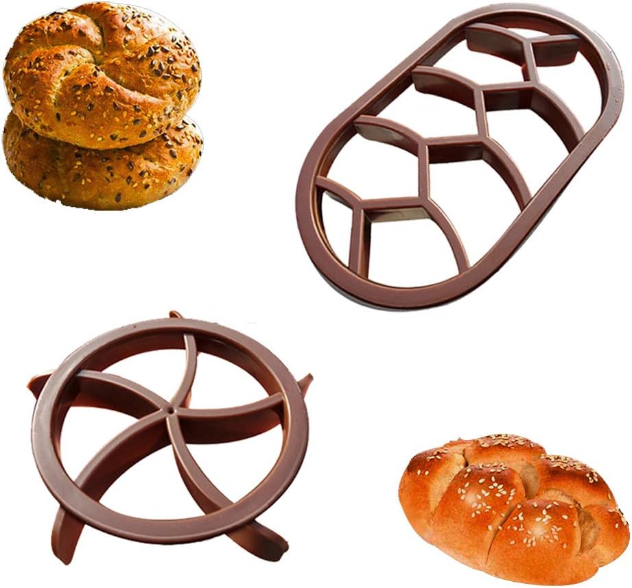 Amazon.com: Newmemo Bread Dough Press Mold Set Bread Cutters Baking ...