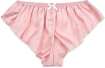 Satini Women's Satin Low Rise Fluted Sissy French Knickers Briefs ...
