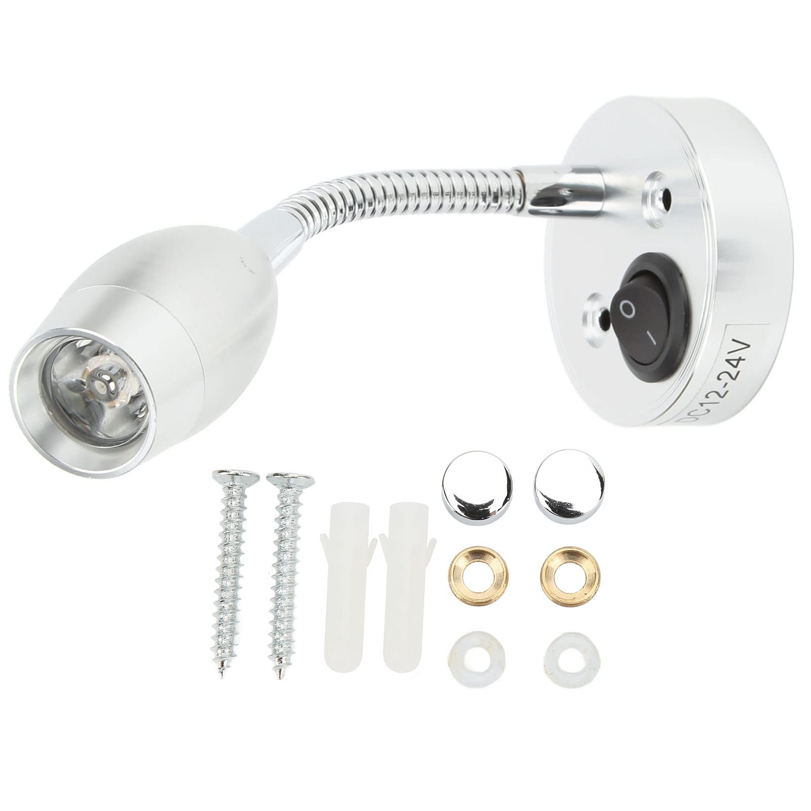 Amazon.co.jp: 12Vベッドサイド読書灯丨 Qiilu RV LED ライト丨RV LED ライト 12-24V ボート ベッド ...