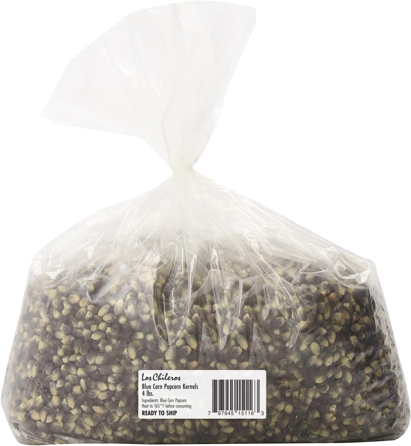 Amazon.com: Los Chileros Blue Corn Popcorn Kernel 4lb bulk bag