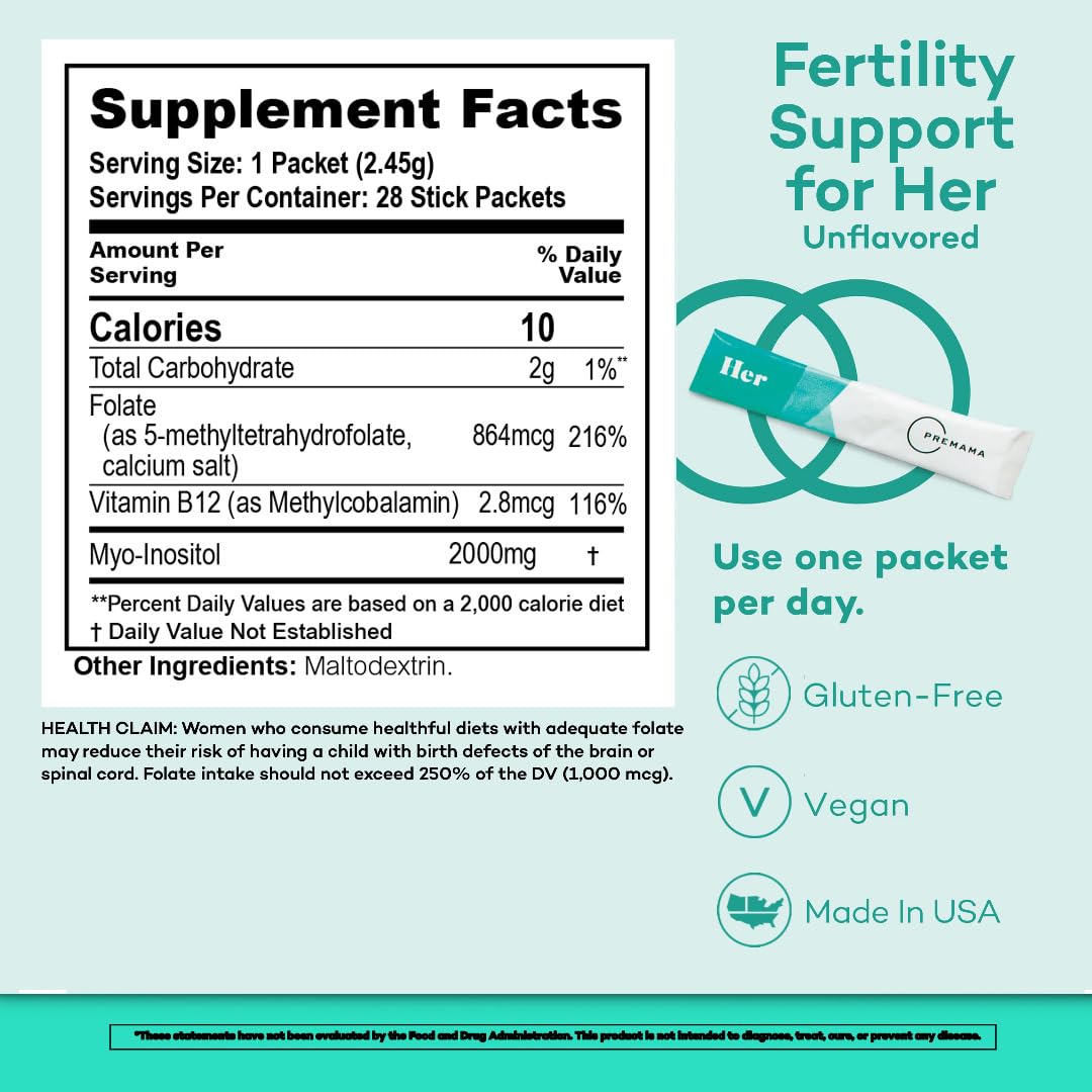Snapklik.com : Fertility Support For Her Powder Packets, Multivitamin ...