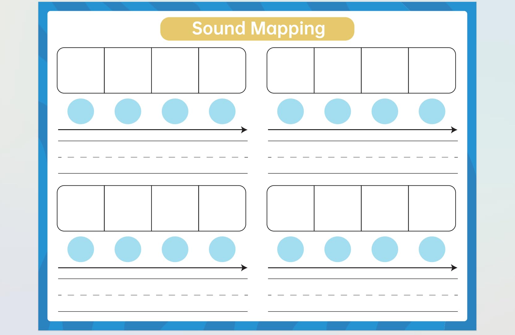 Buy Phonemic Awareness Dry Erase Board,9" x 12" Double Sided Syllable ...