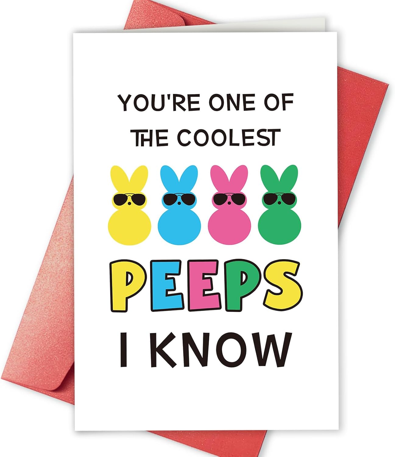 Amazon.com: Bablira Cute Bunny Easter Card for Him Her, Peeps Pun ...