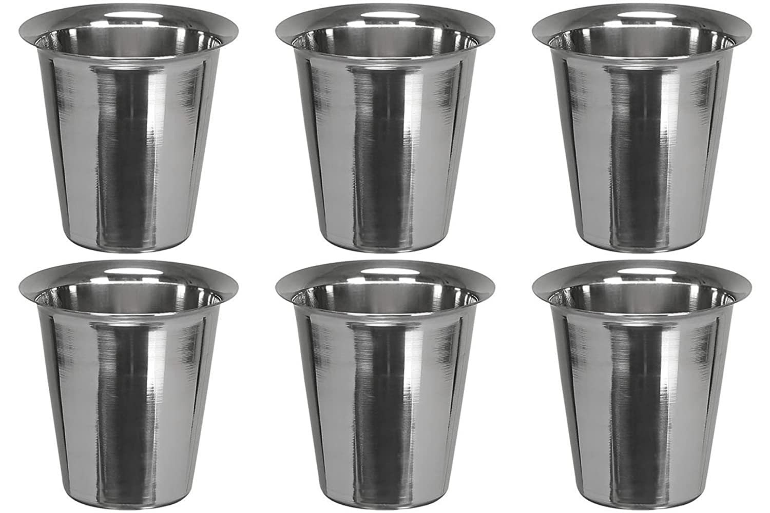 Buy Stainless Steel Glass Set of 6Pc - Capacity - 150ML Glass ...