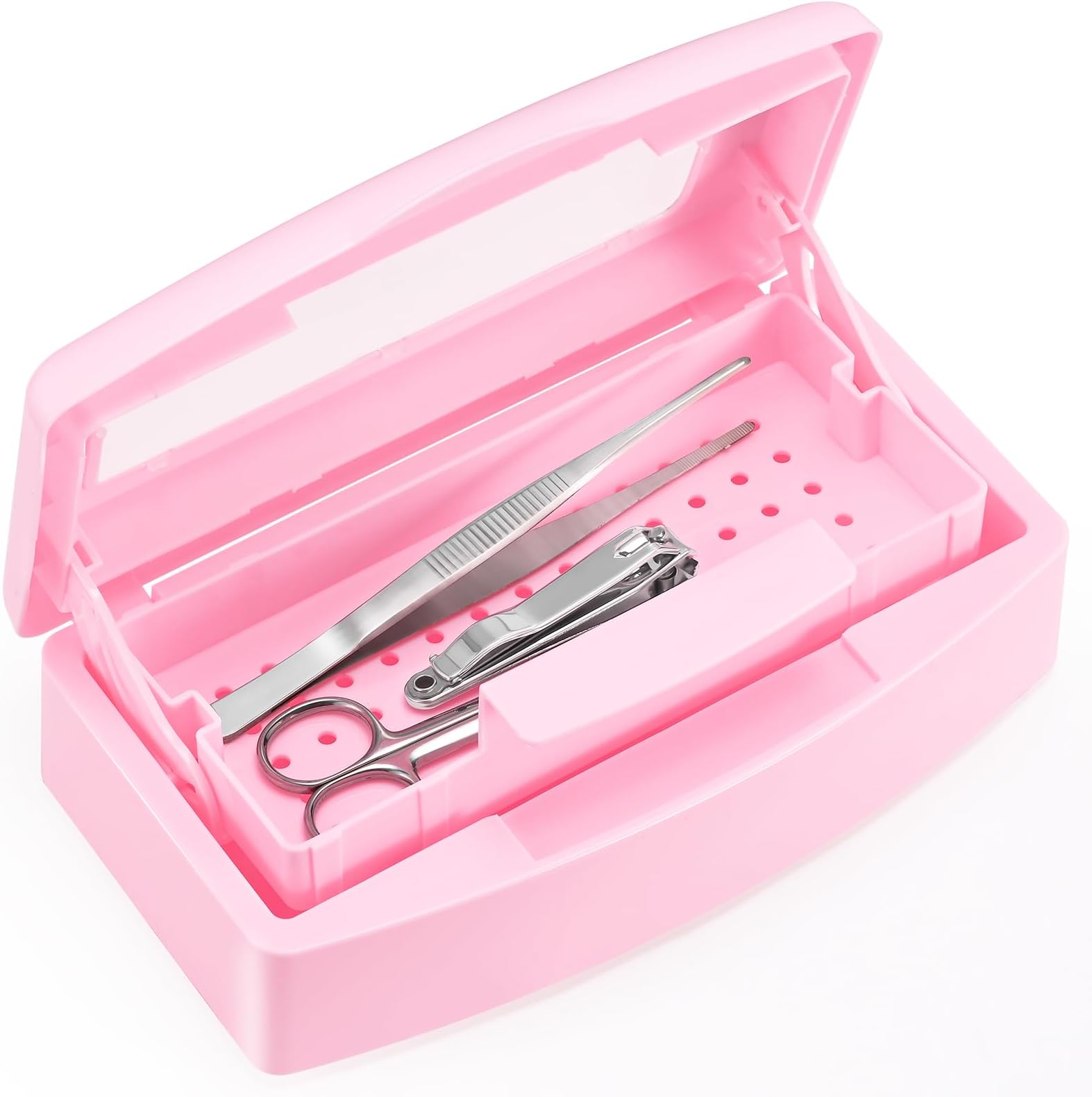 Amazon.com: Soiiw Nail Tool Sterilizer Box, Plastic Sterilization Tray ...