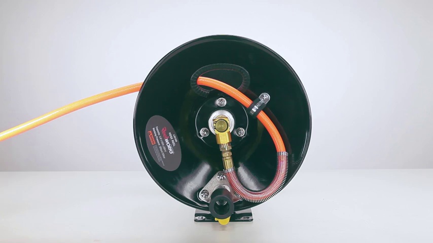 Watch REELWORKS Hand Crank AirCompressor Hose Reel Without Hose ...