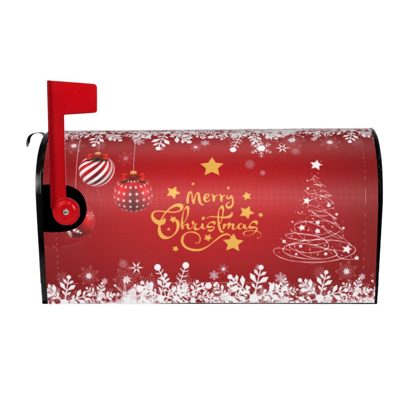 Amazon.com: Merry Christmas Mailbox Cover, Winter Tree Snowflake Xmas ...