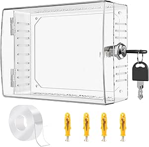Amazon.com: Large Thermostat Lock Box Cover with Key,Clear Large ...