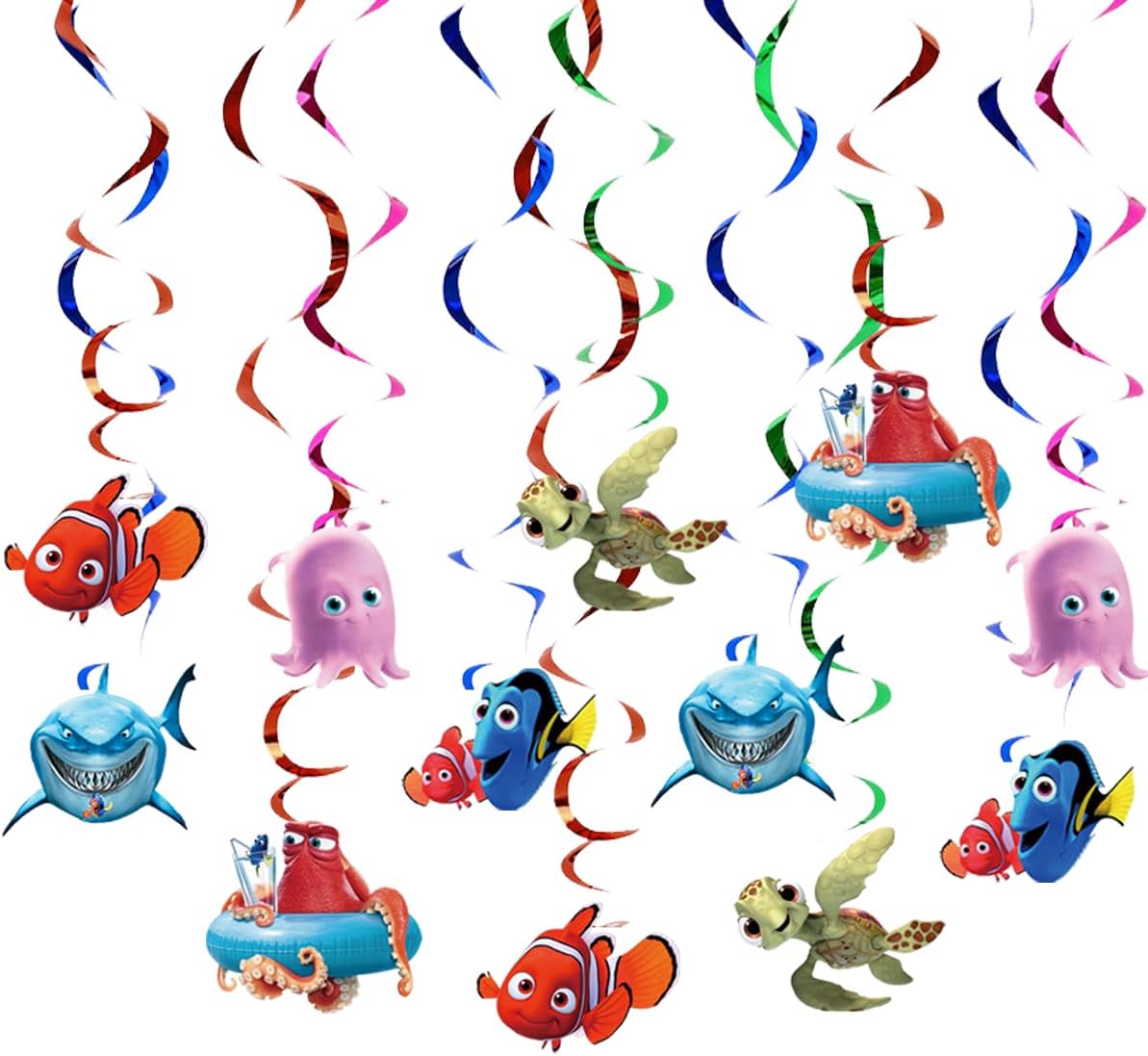 Amazon.com : ADRICH Finding Nemo birthday Party Supplies 12*Hanging ...