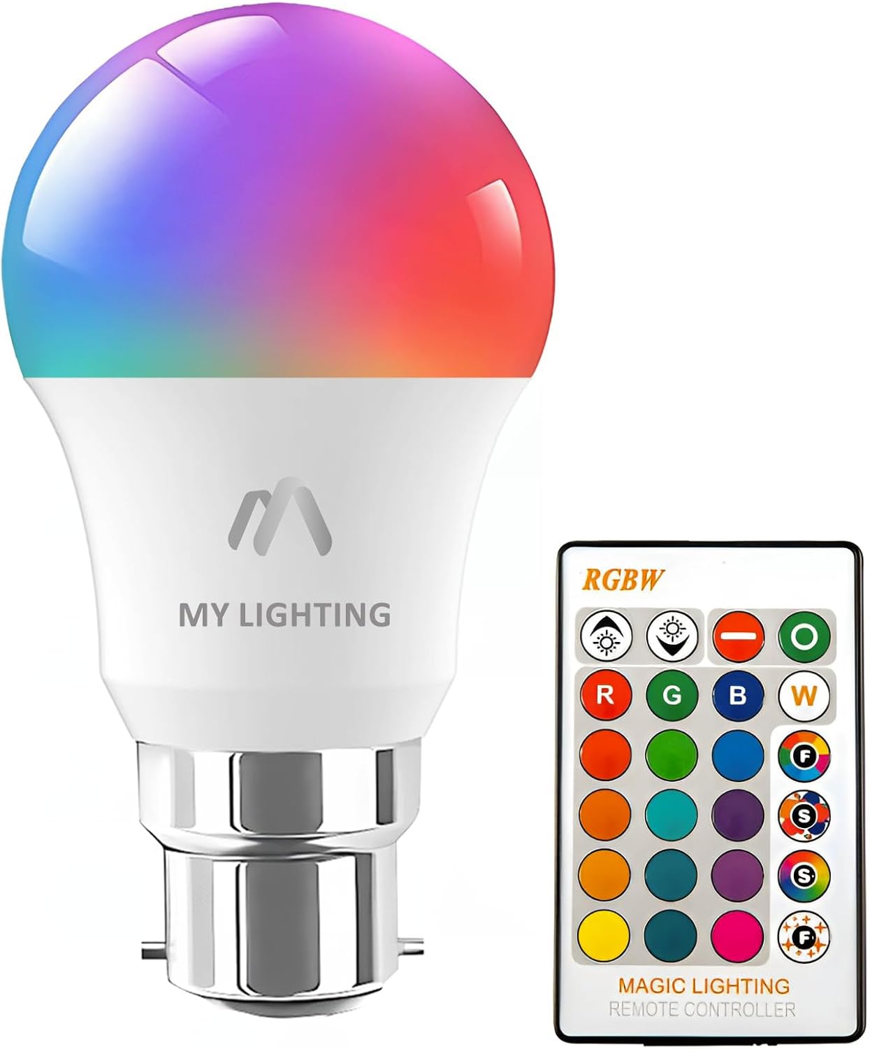 My Lighting 10W B22 ECO Series Colour Changing Light Bulb Dimmable, LED ...
