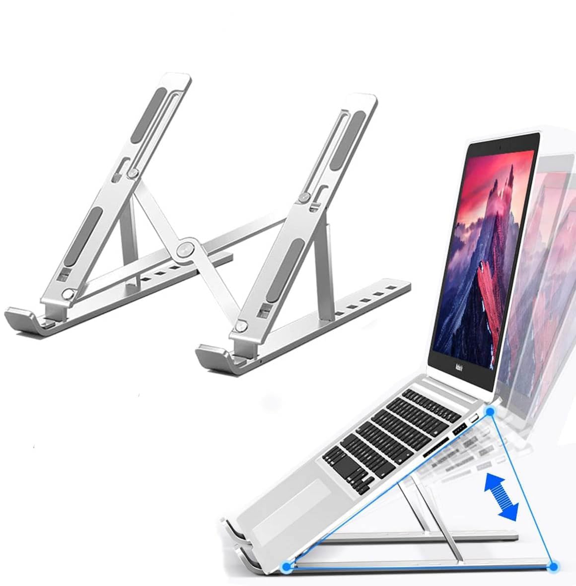 KRABERS ABS Plastic Laptop Stand Foldable Portable Tabletop Laptop ...