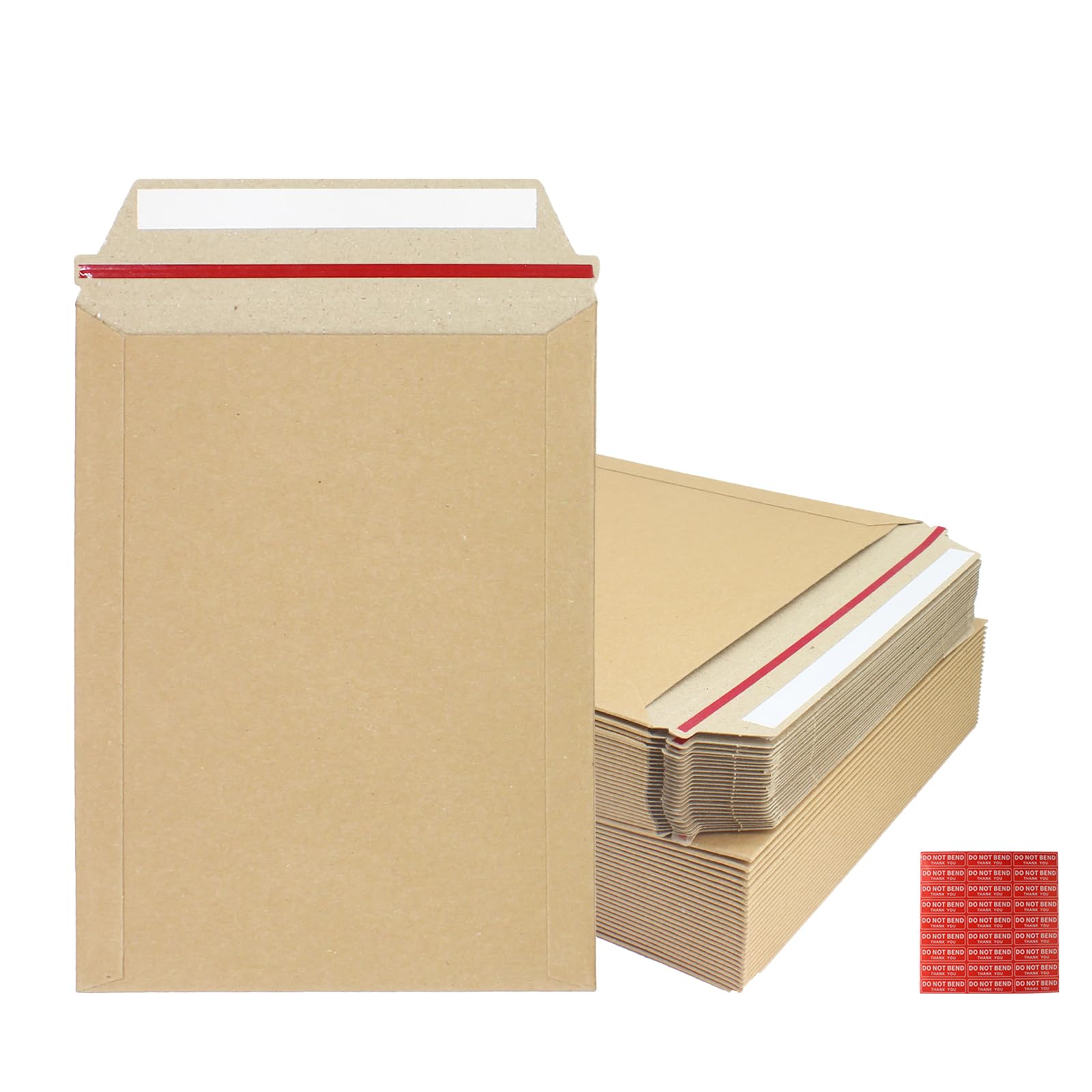 zmybcpack 50 Pack 6X8 inch Self Seal Photo Document Mailers Stay Flat ...
