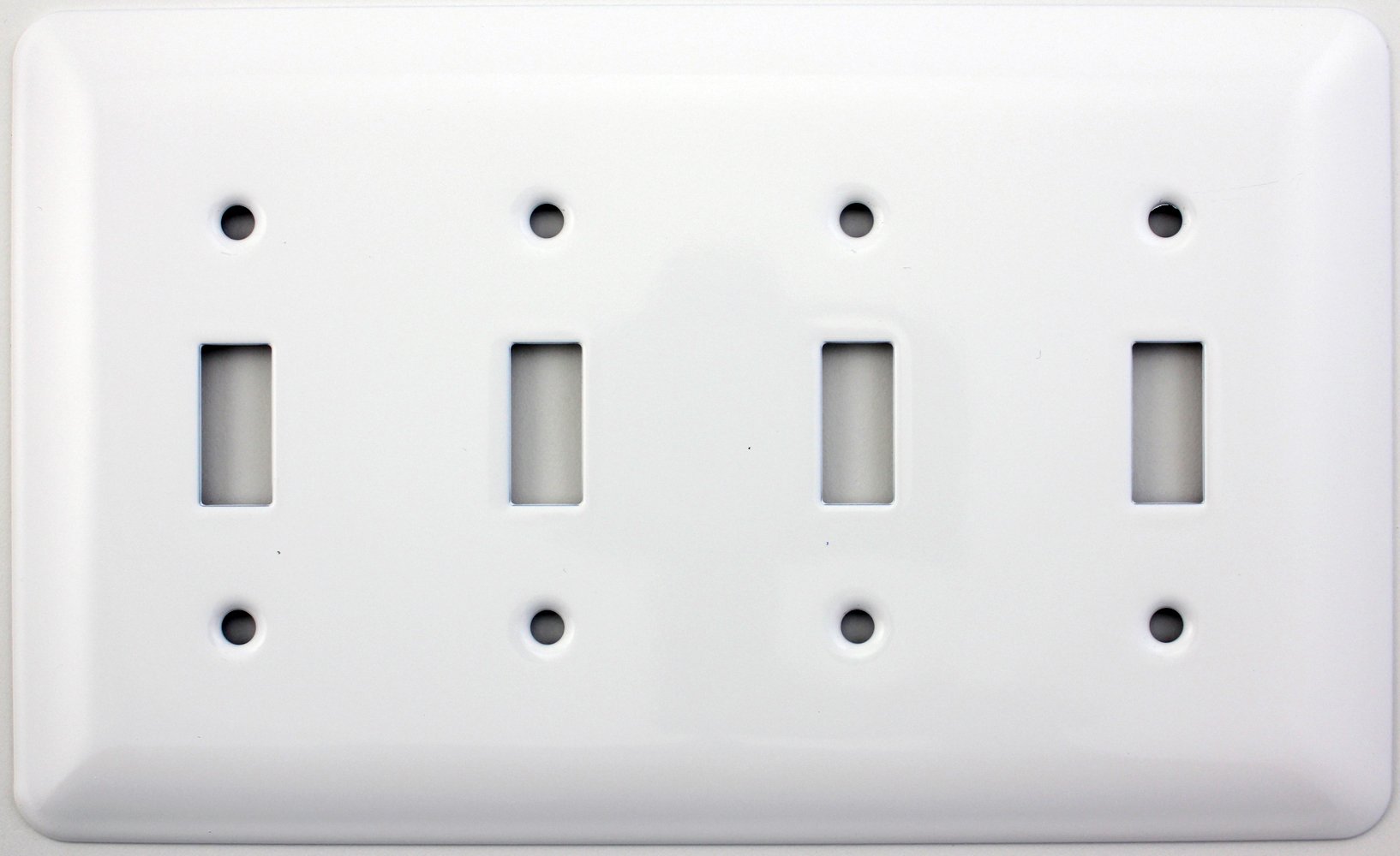 Mulberry Princess Style White Four Gang Toggle Switch Wall Plate ...