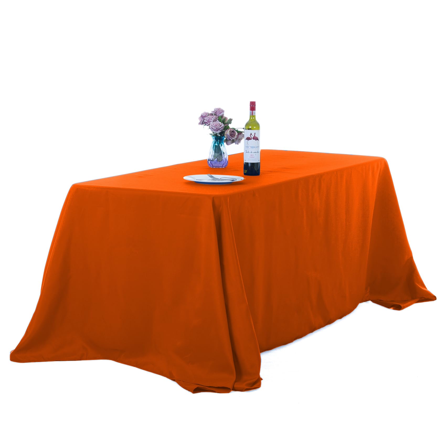 Amazon.com: Ascoza 2pack 90x156 Inch Orange Rectangular Tablecloth 8 ...