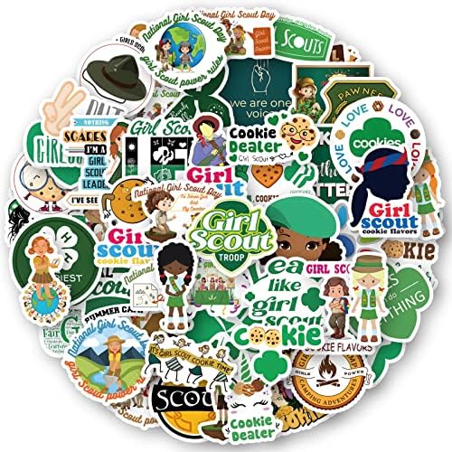 Amazon.com: 50Pcs Girl Scout Stickers Pack, Cookie Aesthetic Vinyl ...