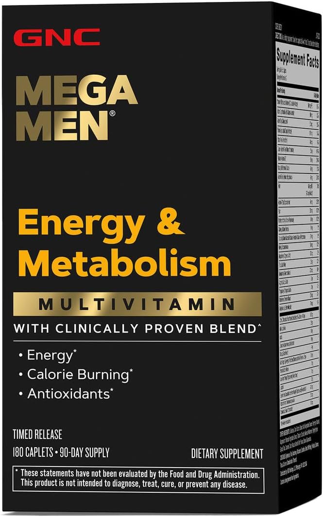 Amazon.com: GNC Mega Men Energy & Metabolism Multivitamin ...