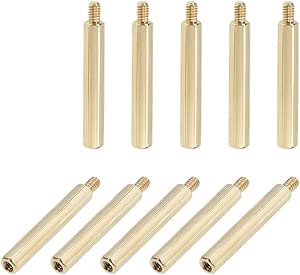 Amazon.com: uxcell M2x20mm+3mm Male-Female Brass Hex PCB Motherboard Spacer Standoff for FPV ...