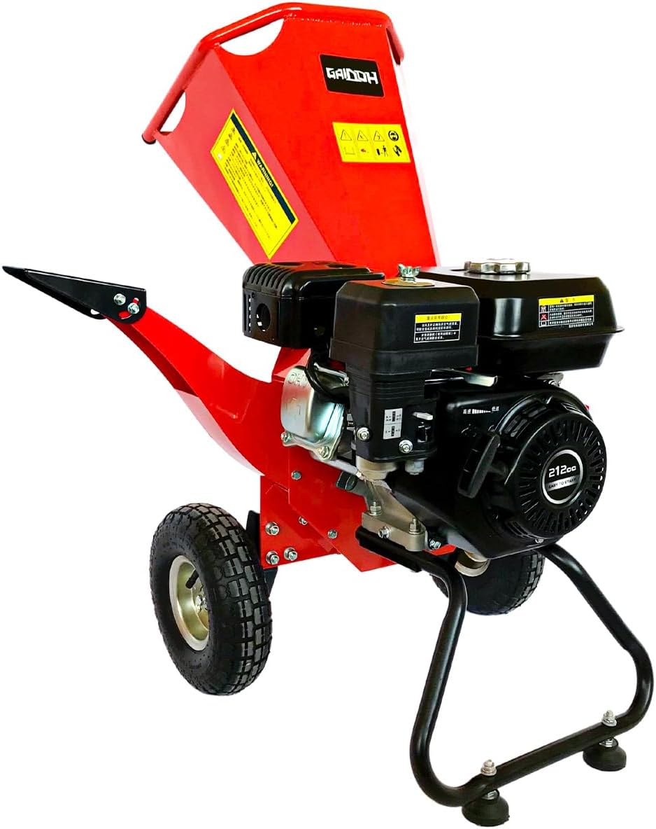 Amazon | ウッドチッパー Gaidoh エンジン粉砕機 75mm粉砕能力 7.5馬力 粉砕機エンジン式 小型ガーデンシュレッダー 4サイクルOHV 半自動粉砕機 ゴミ処理 農家 造園業 ...