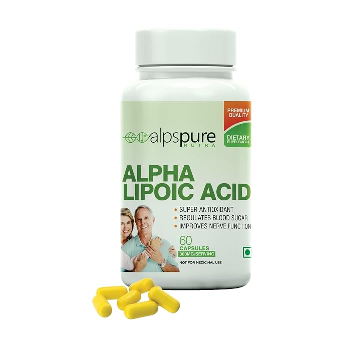 Alpspure Nutra Alpha Lipoic Acid (ALA) 300 Mg (60 Veg Capsules ...