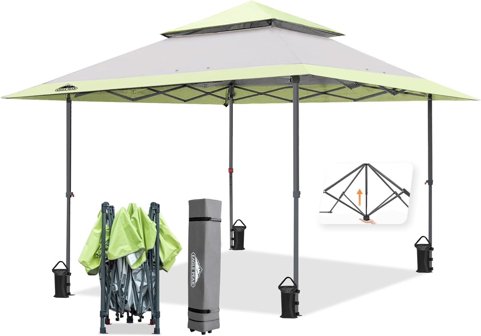 Amazon.com : EAGLE PEAK 13x13 Straight Leg Pop Up Canopy Tent Instant ...
