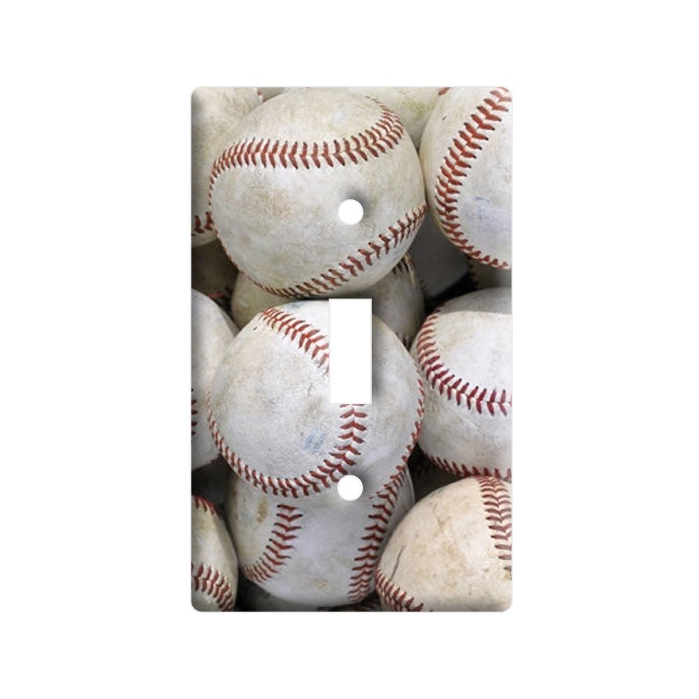 Baseballs - Plastic Wall Decor Toggle Light Switch Plate Cover - Amazon.com