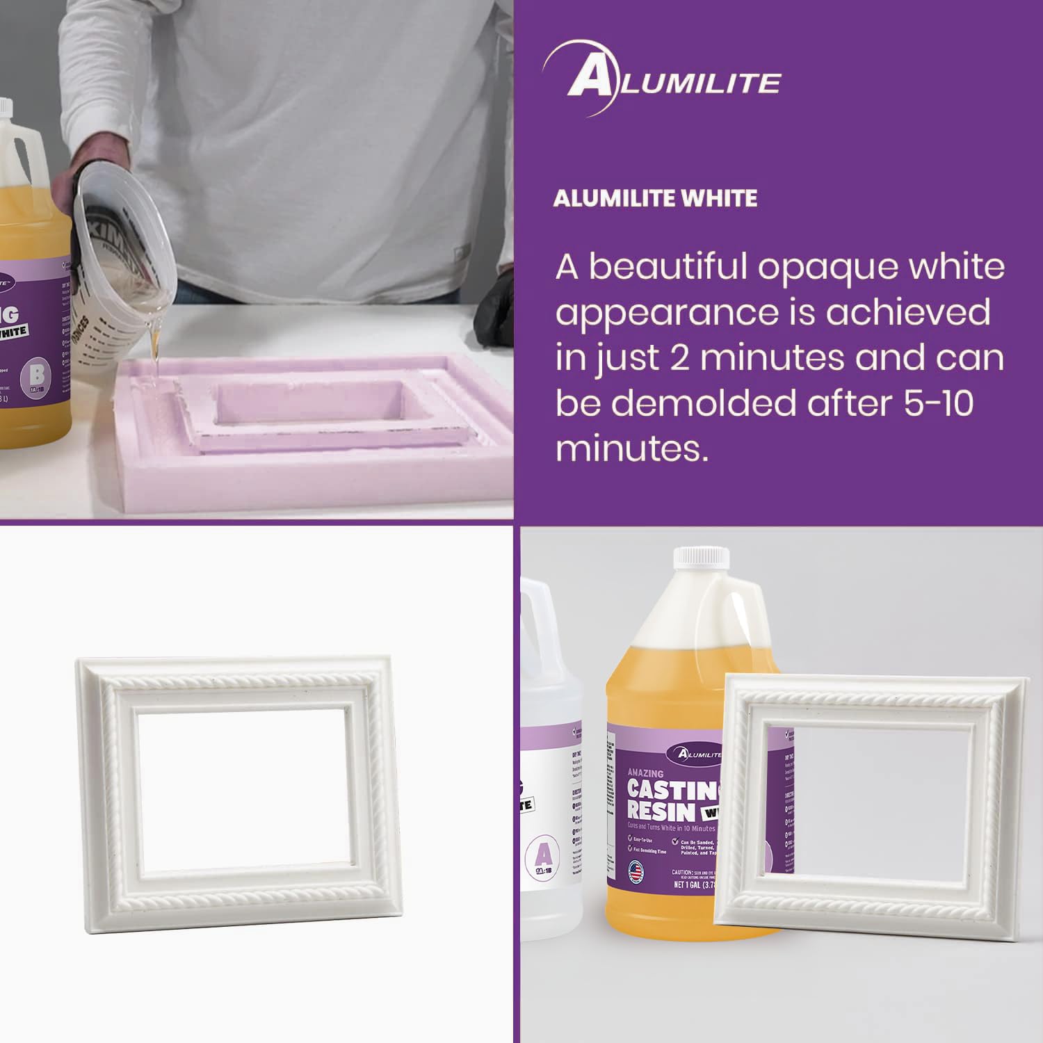 Snapklik.com : Alumilite Amazing White Casting Resin Kit, 2 Gal