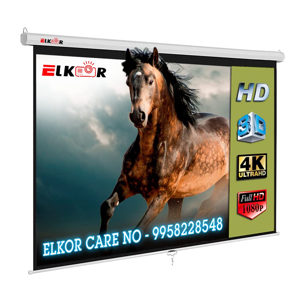Elkor Lite Projector Screen Autolock Type Screen Size 7 ft W x 5 ft H ...