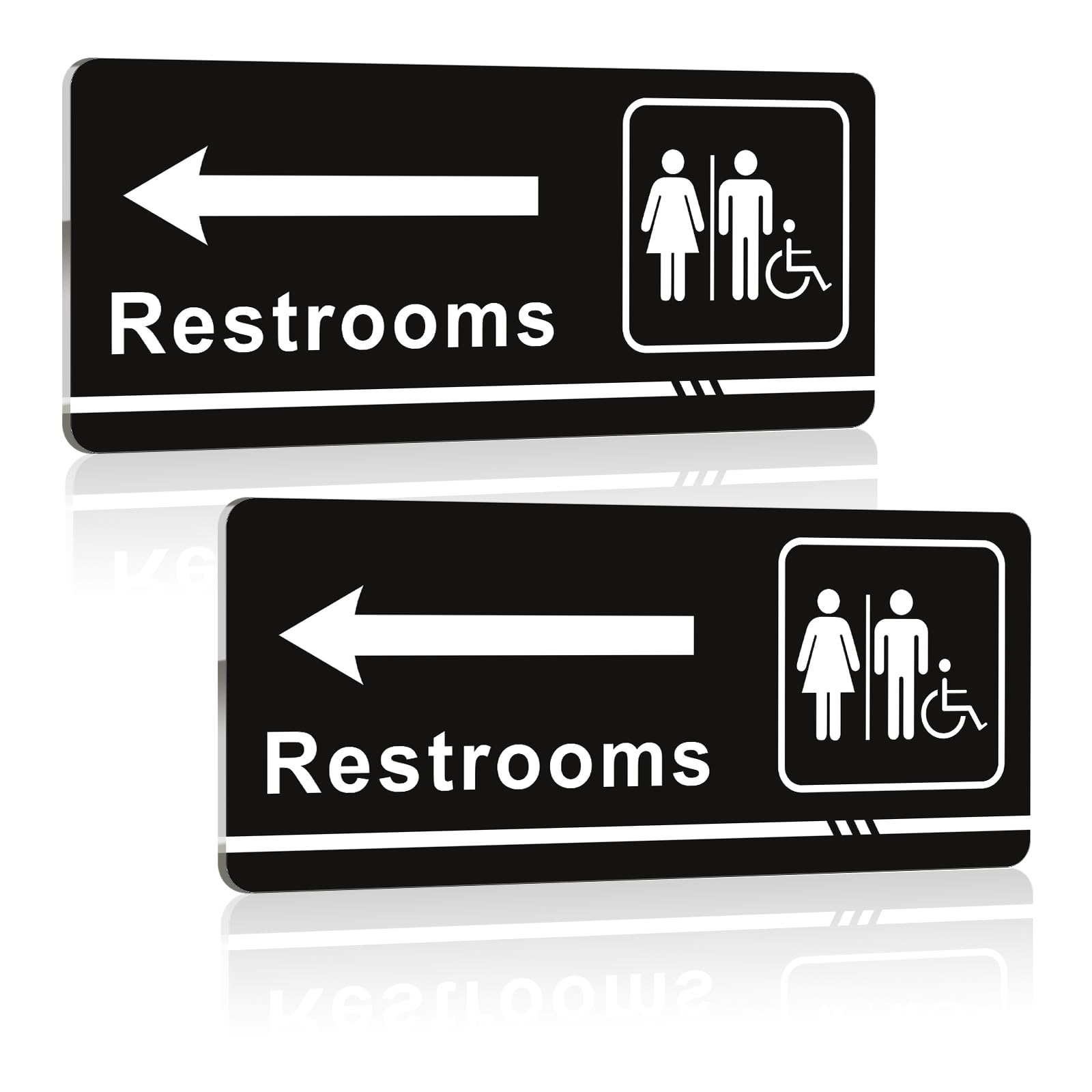 Amazon.com : 2 Pack Restroom Sign,Bathroom Sign for Business Men Women ...